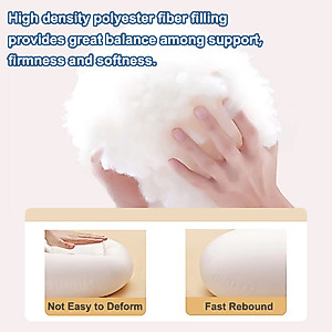 1 MIDDLE ONE Body Pillow for Adults, Bolster Pillow with Removable Velvet Cover, Long Round Cervical Roll Pillow, 47¡± x 7.87¡±, Grey