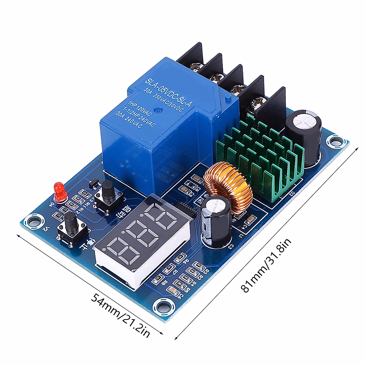 Oumefar XH-M604 Charger Protection Board DC 6-60V Battery Charging Control Module with Digital Display for Home Charger Solar Energy