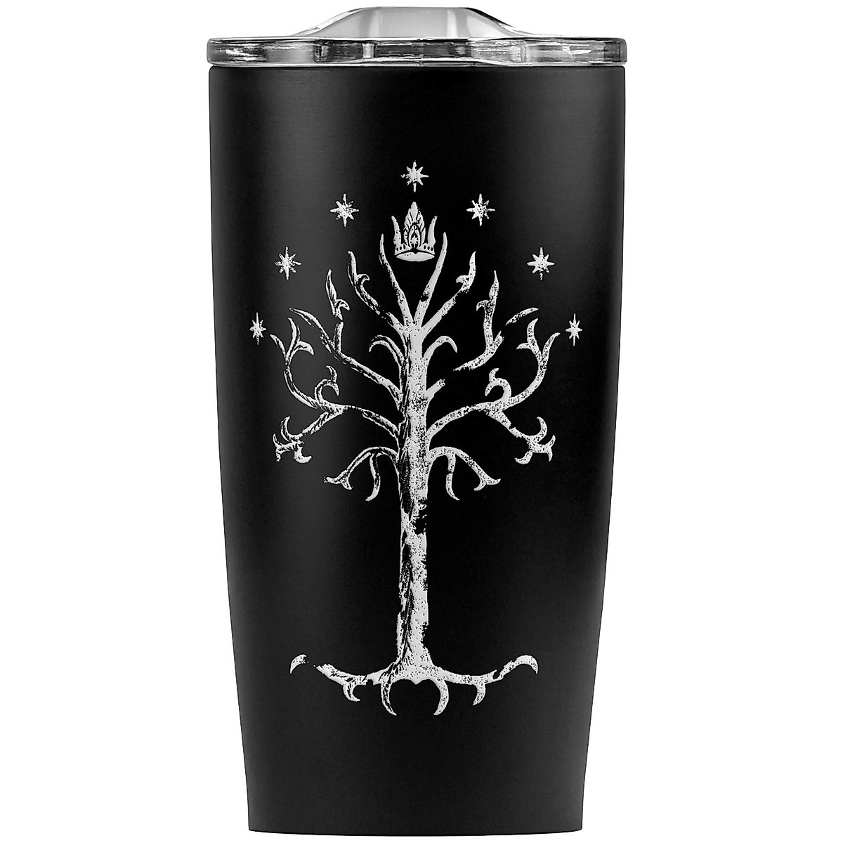 The Lord Of The Rings Tree Of Gondor Stainless Steel Tumbler 20 oz Coffee Travel Mug/Cup, Vacuum Insulated & Double Wall with Leakproof Sliding Lid | Great for Hot Drinks and Cold Beverages