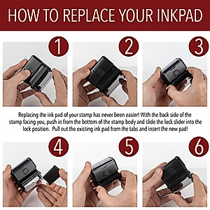 Custom Signature Stamp - Self Inking Personalized Signature Stamp | Choose Ink Color | Great for Signing Legal Documents, Checks and Other Paperwork at Home and at Work