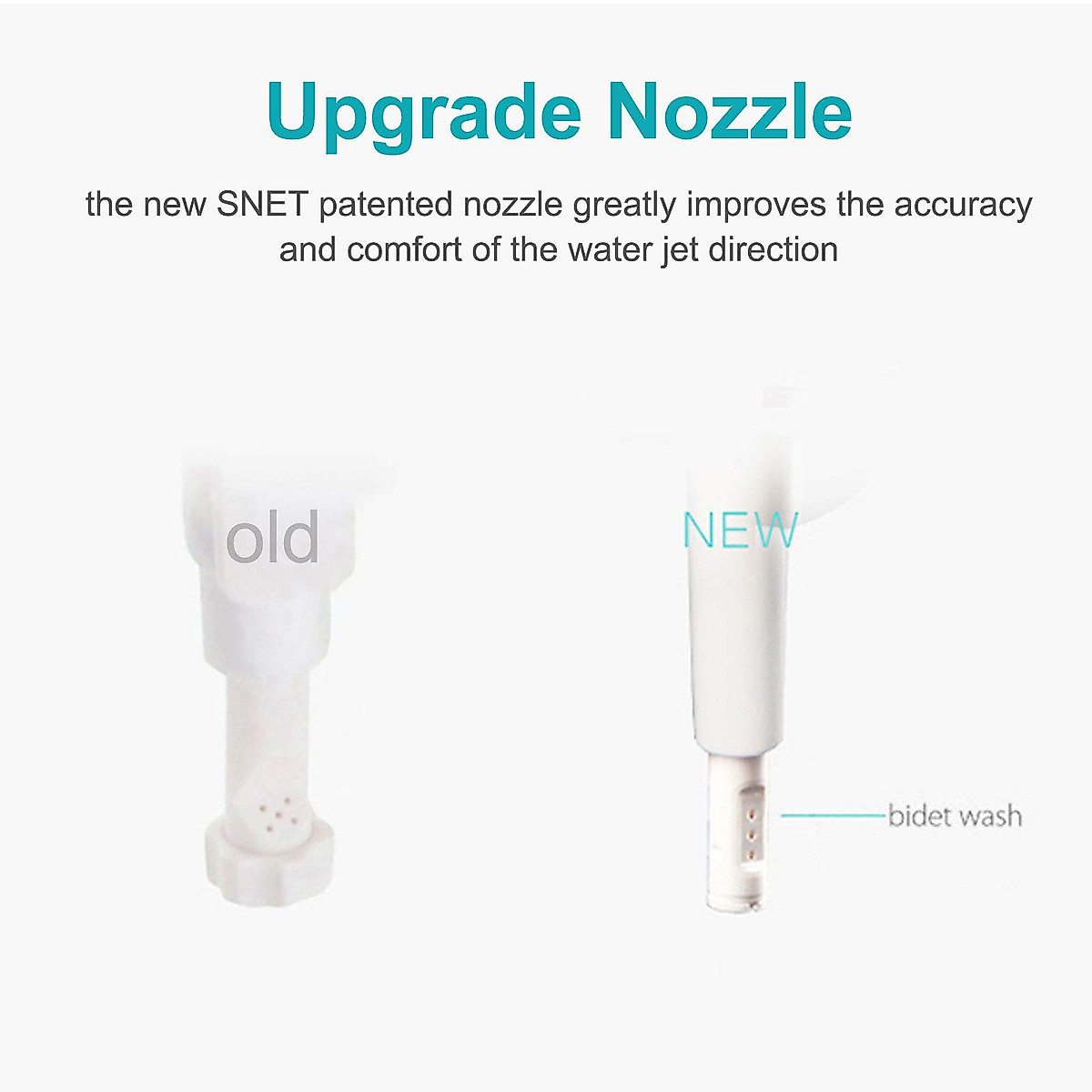 Hot&Cold Fresh Water Spray Bidet - APENCHREN Left Hand Bidet Toilet Seat Attachment with Self-Cleaning Nozzles, Water Pressure Control, Non Electric