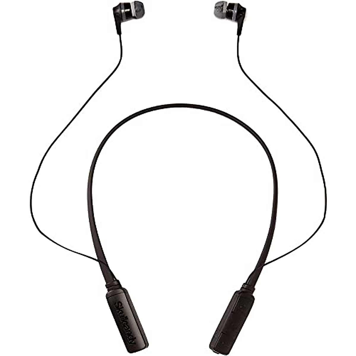 Skullcandy Ink'd+ Bluetooth Wireless Earbuds with Microphone, Noise Isolating Supreme Sound, 8-Hour Rechargeable Battery, Lightweight with Flexible Collar, Non-Retail Packaging - Black (Renewed)