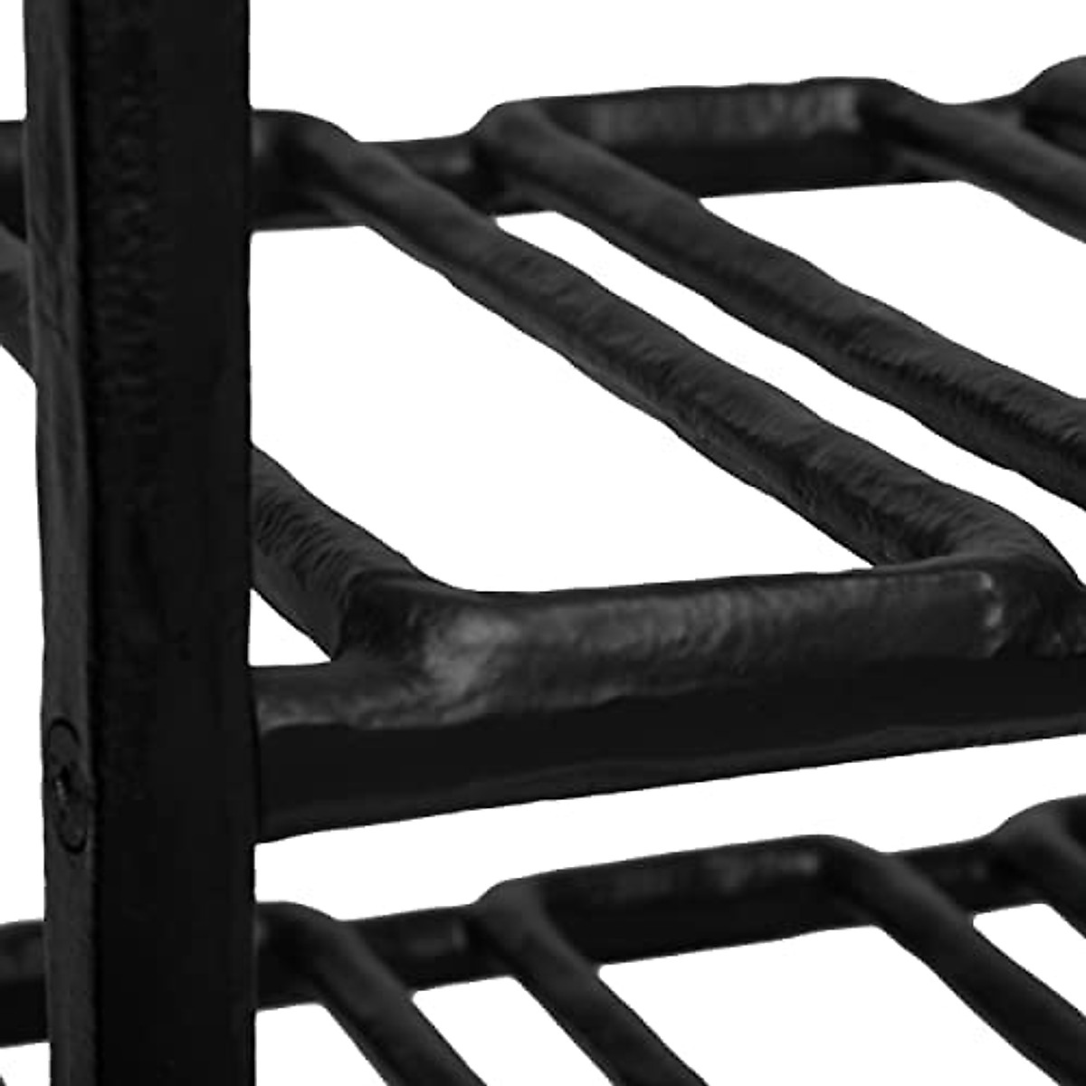 BIRDROCK HOME Wine Rack - Free Standing Stand - Forged Aluminum Metal - Kitchen Countertop - Black - Vertical Shelf Storage Cabinet - Holder (9 Bottle)