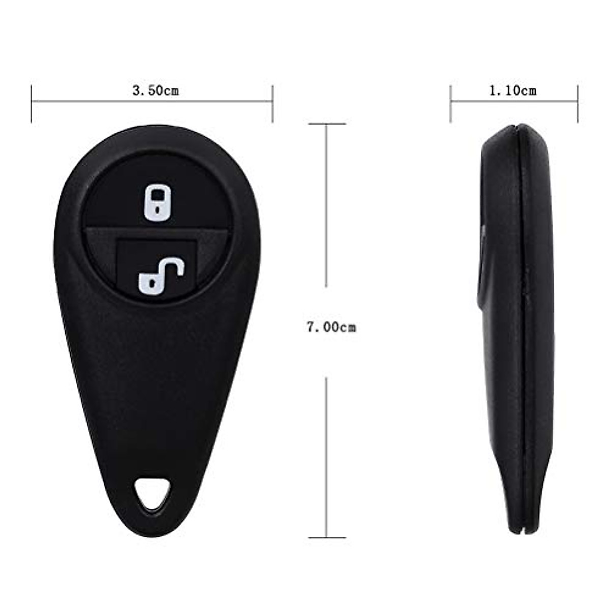 AUTOMUTO 2 Buttons Keyless Key Fob Remote Control Car key Transmitter Replacement for 2005-2008 for Subaru Forester/Impreza/Baja/ 88036FE041 pack of 1