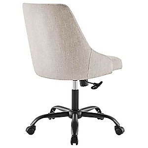 Modway Designate Swivel Upholstered Office Chair, Black Beige