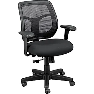 Eurotech Seating Apollo Midback Swivel Chair, Black
