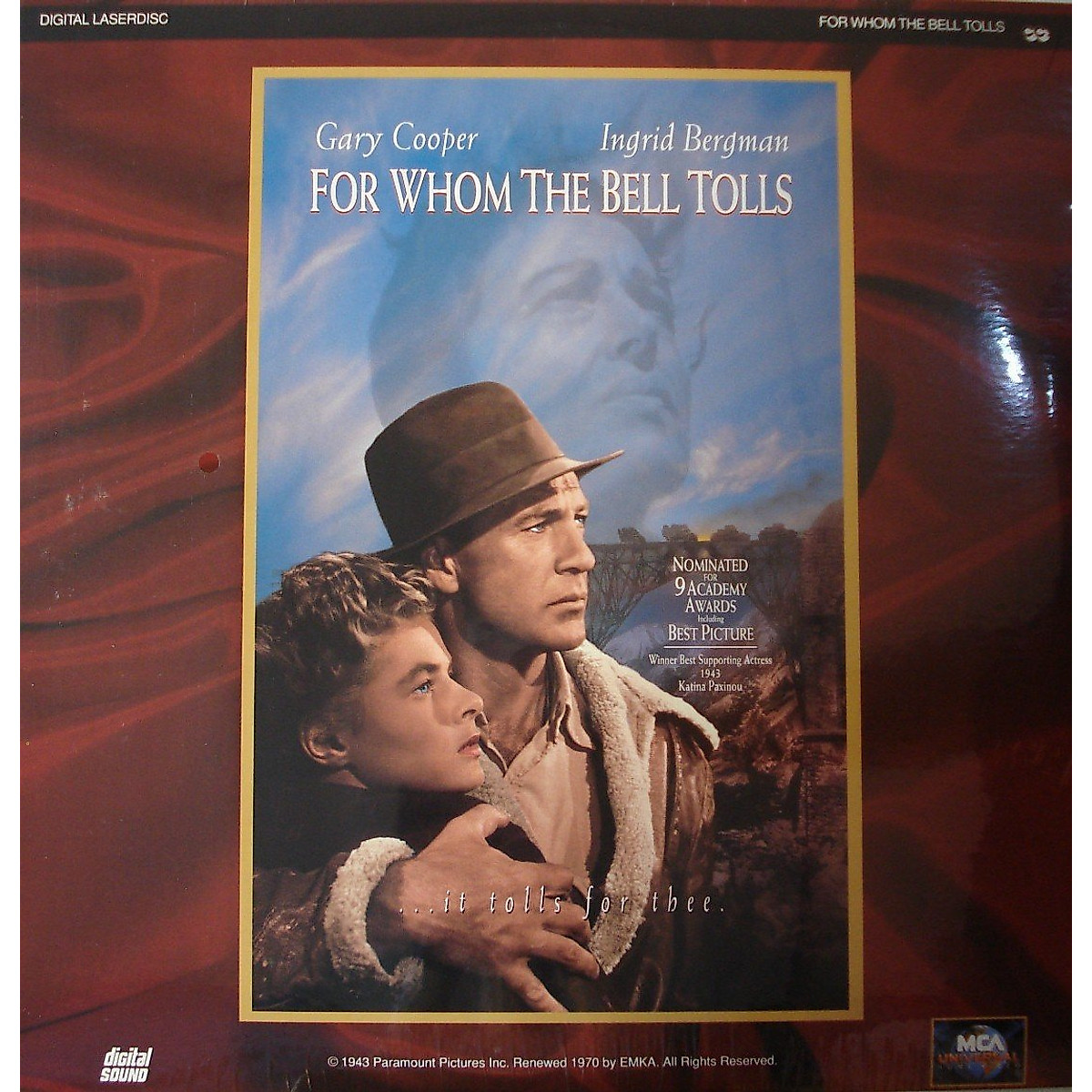 For Whom The Bell Tolls (1943) 12" Laserdisc
