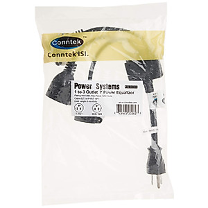 Conntek 05360 1 to 3 Power Splitter with Snap Pop, 14 inches