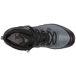 Salomon VAYA MID Gore-TEX Hiking Boots for Women, Stormy Weather/Black/Trooper, 5