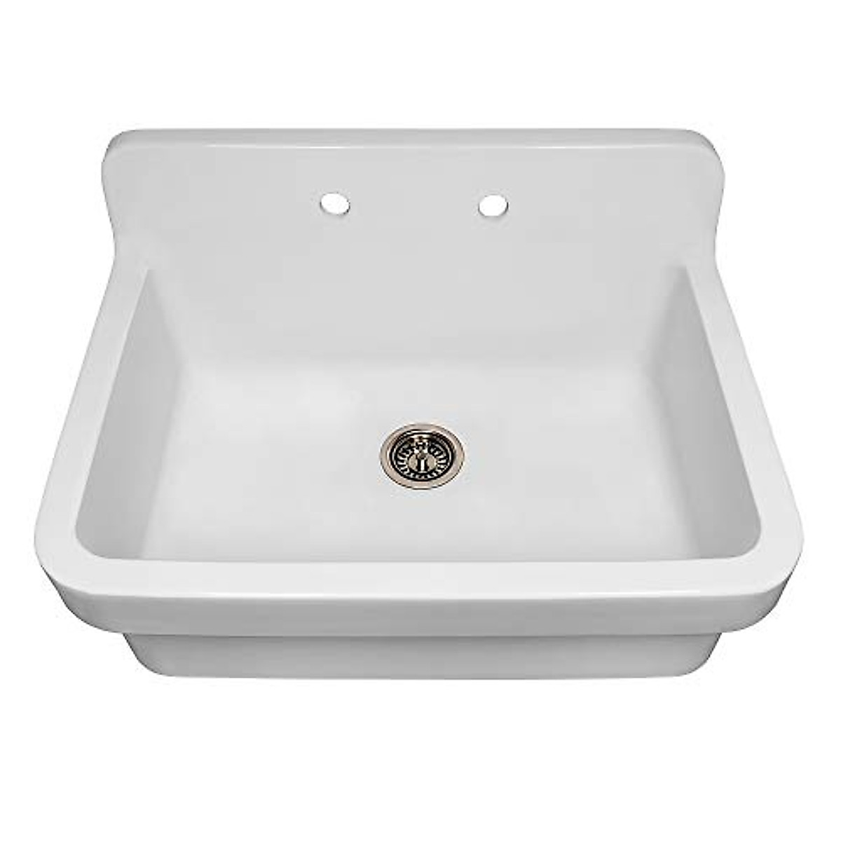 Whitehaus OFCH2230-WHITE Old Fashioned Country Kitchen/Utility Sink, White