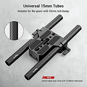 SmallRig 15mm Carbon Fiber Rod for 15mm Rod Support System (Non-Thread), 8 inches Long, Pack of 2 - 870