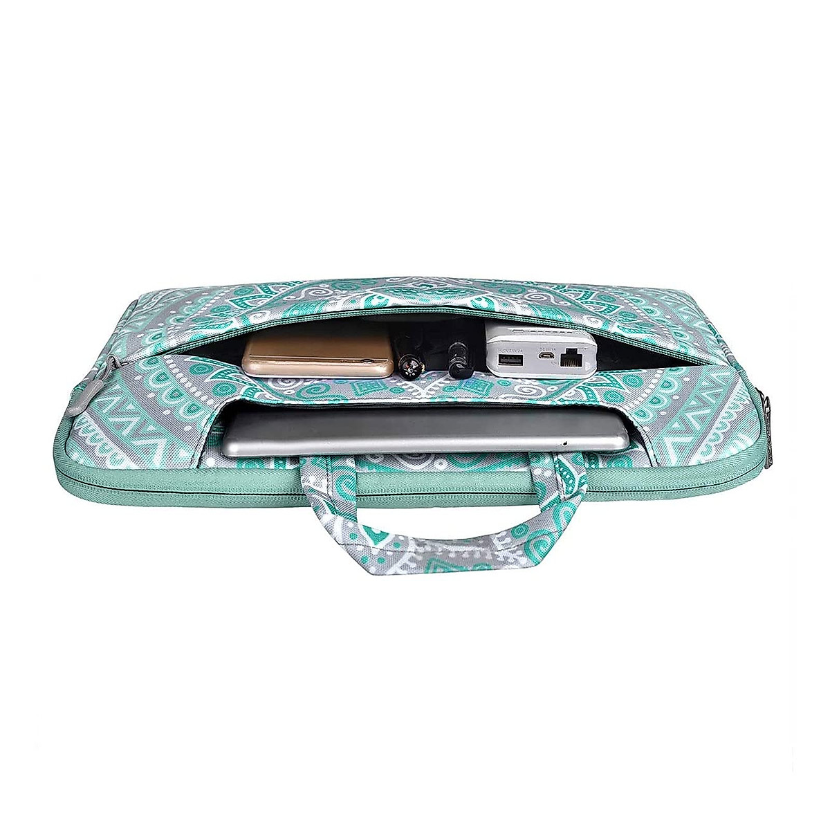 MOSISO Laptop Shoulder Bag Compatible with MacBook Air 13 M2 A2681 M1 A2337 A2179 A1932/Pro M2 M1 A2338 A2251 A2289 A2159 A1989 A1706 A1708, Carrying Briefcase Handbag Sleeve Mandala MO-MDL001