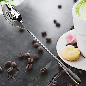 Three Human 2 Pieces Let's Have Coffee Together Forever Spoon, Gift for Friends or Girlfriend Coffee Lover