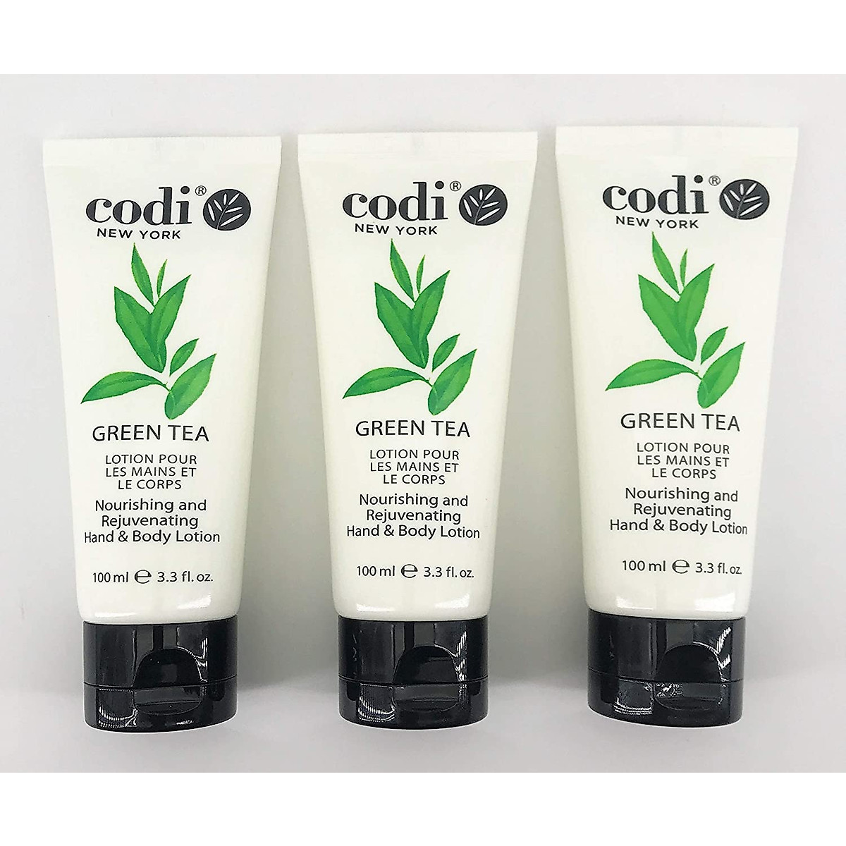 CODi Green Tea Lotion nourishing and rejuvenating HAND & BODY LOTION 3.3 oz - 3 TUBES