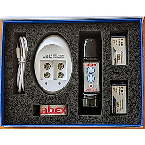 LABEX Comfort Electrolarynx, Electronic Speaking Device for Laryngectomees, Artificial Larynx by Labex (Extended Functionality & Two Adjustable Talk Buttons) (Black)