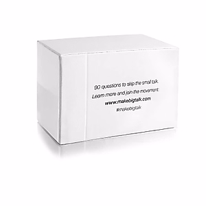 BIG TALK Question Card Game: Skip Small Talk, Make Meaningful Connections - Unique Conversation Starters, Fun Party Icebreaker Activity, Useful Networking, Educational, and Therapy Tool - 88 questions