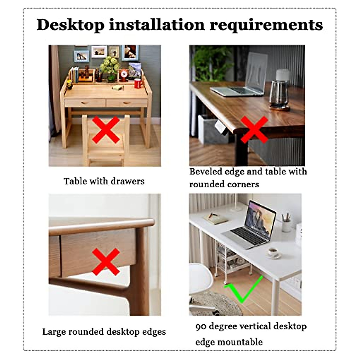Ergonomic Desk Extender 7 Colors Wooden Keyboard Tray Mouses Platforms - with Steel Foldable K-Bracket - Folds Or Unfolds Easily - Clamp-On - Armrest Shelf Computer Elbow Arm Support