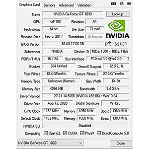 ZER-LON GeForce GT 1030 Graphics Card, 4GB 64Bit GDDR4, PCIe 3.0 x4, HDMI/DVI-D, DirectX 12, GPU Boost 3.0, Computer Gaming Video Card, Desktop GPU, Support 4K