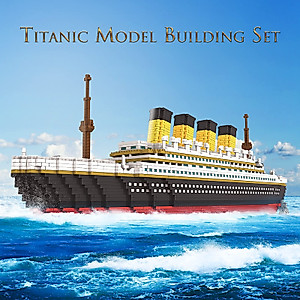 3800+ PCS Micro Blocks Titanic Model Building Set, Mini Building Bricks Titanic Toy Ship Block, 3D Puzzle Sets DIY Educational Toys Gift for Adults and Kids Age 8+