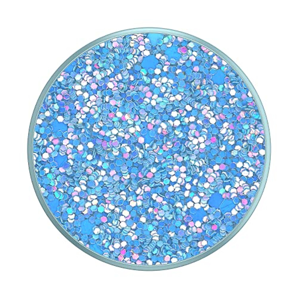 PopSockets PopGrip - Expanding Stand and Grip with a Swappable Top for Smartphones and Tablets - Sparkle Tidal Blue