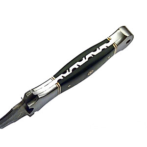 Skokie Knives Custom Hand Made Damascus Steel Hunting Knife Handle Green Micarta with White Fiber (G.D)