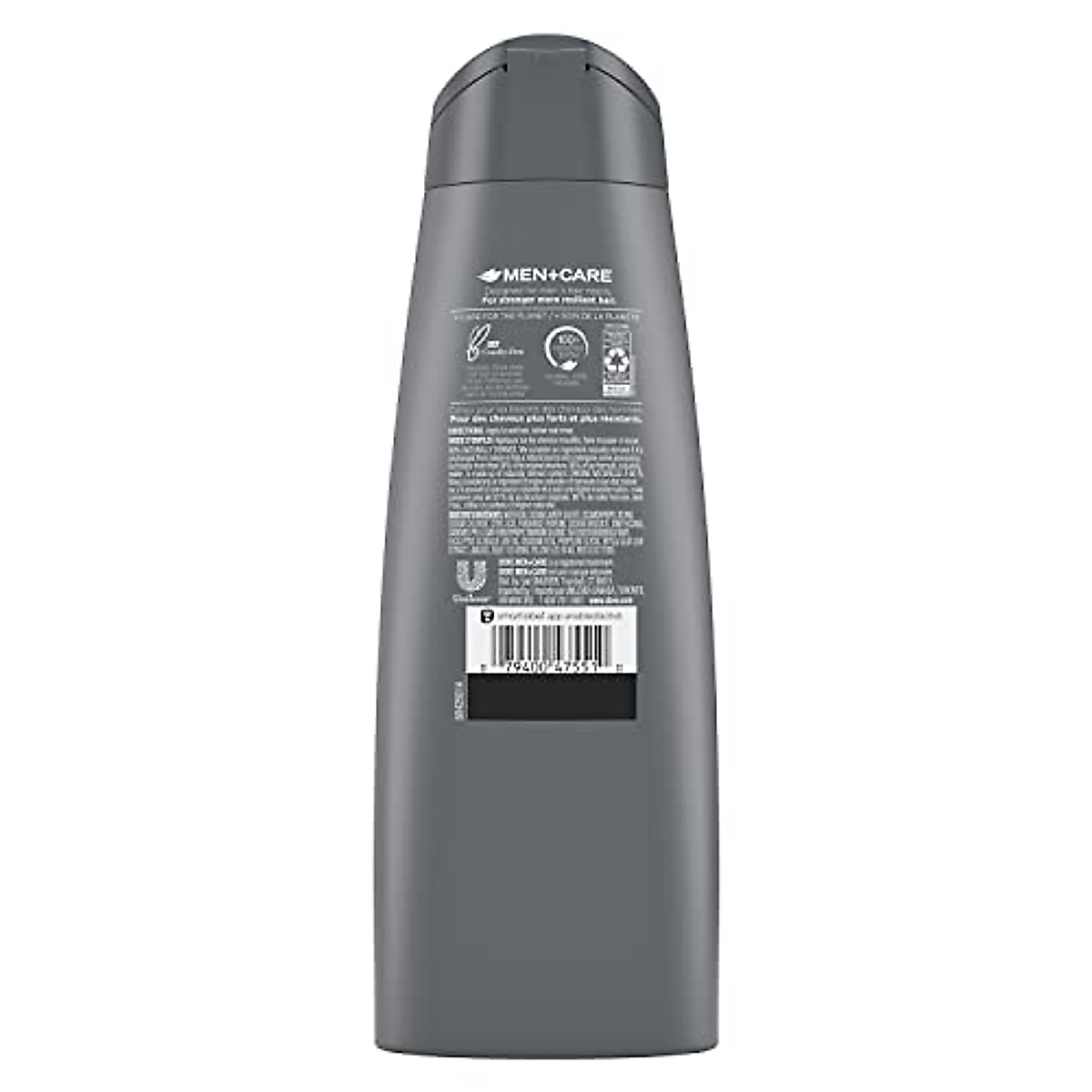 Dove Men+Care 2 in 1 Shampoo & Conditioner Eucalyptus & Birch 4 Count For Healthy-Looking Hair Naturally Derived Plant Based Cleansers 12 oz