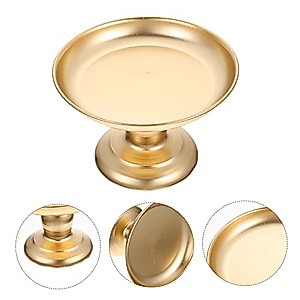 NOLITOY 2pcs Snack Anniversaries Center Tray Display Bowls Cups Plate Dish Decoration Wedding Snacks Salad Metal Plates Pedestal Container Round Trifle for Party Birthday Weddings