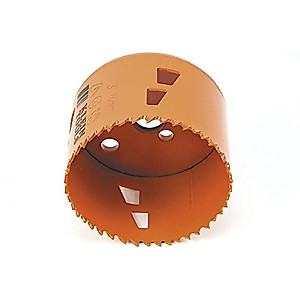 Klein Tools 31948 3-Inch Bi-Metal Hole Saw for Steel Cutting, Heavy-Duty Hole Saw with Multiple Leverage, Cuts Iron, Aluminum, Wood, Plastic