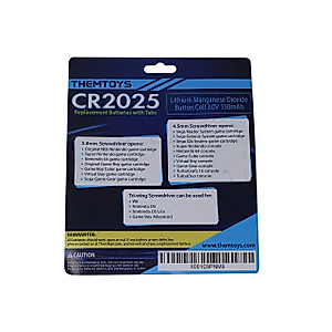 Tabbed CR2025 Batteries 10-pack, 2025 Battery Gameboy Cartridge Battery CR2025 Battery Tabs Solder, Color GBC CR2025 3v Lithium Battery, CR2025 Replacement Battery Gameboy Save Battery, Solder Tabs