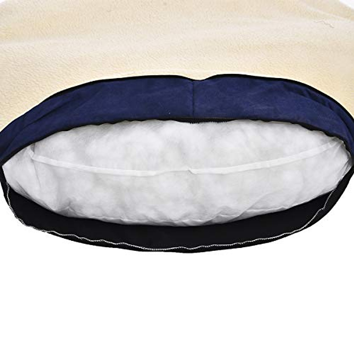 Amazon Basics Cozy Pet Cave Bed, Large 35 x 35 x 13 Inches, Blue