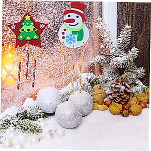 NOLITOY 4pcs wind chime Ornament animal manual indoor crafts outside toy Handbag Christmas DIY Bag hanging animal wind chime christmas tree suite christmas tree hanging ornament Materials