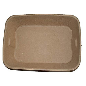 Twlead Disposable Cat Litter Box (5 Pack of Trays) Eco Friendly 100% Recycled Paper Cat Tray,16.14 X11.81X3.94 Inch (Brown)