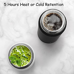 Funkrin Insulated Coffee Travel Mug with Ceramic Coating, 18oz Wide Mouth Flex Cap Water Bottle, Vacuum Stainless Steel Leak-Proof Thermos Tumble Flask Cup for Office School Outdoors