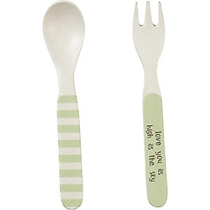 Precious Moments Love You As High As The Sky Giraffe Toddler Mealtime Feeding Set, Dinnerware, Green