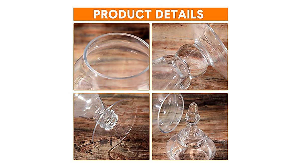Elegant 5 Piece Glass Apothecary Jar Set for Storage
