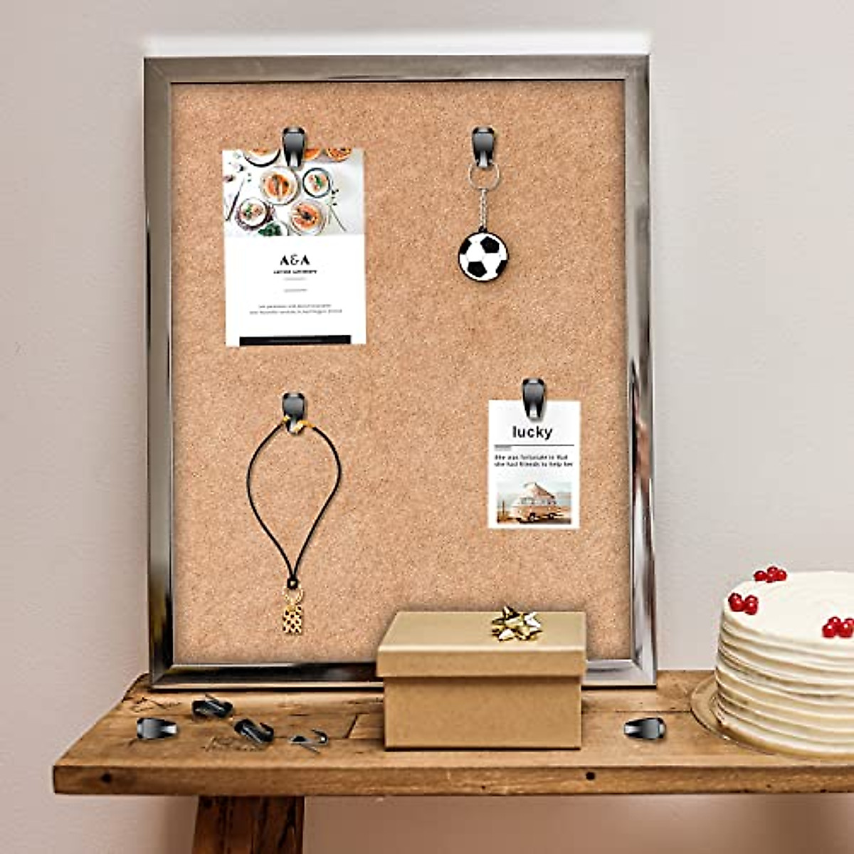 AIEX 10pcs Cubicle Hooks for Fabric Walls, Metal Push Pin Hooks Office Shelf Accessories Hanging Supplies Coat Clips Hanger Nails for Picture Clock Photo Frame Keychain (Black)