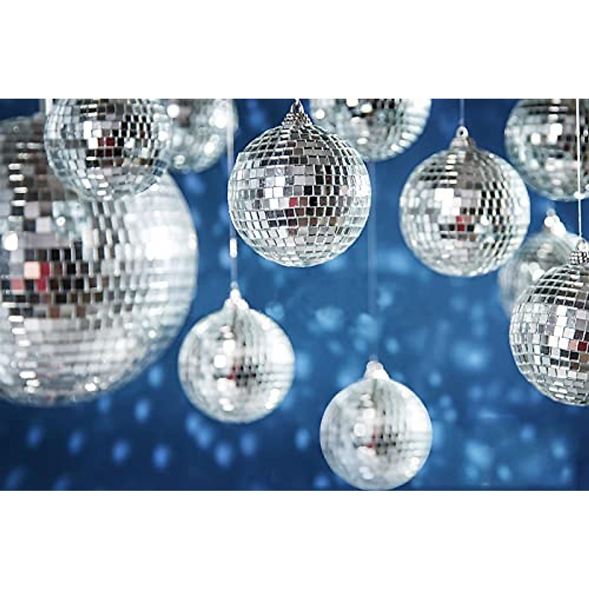2 Pack 8" Mirror Disco Ball, Great for a Party or Dj Light Effect Christmas Decoration Accessories