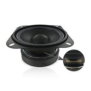 MIYAKO USA (TS-416 4" Professional Grade Replacement for Speaker 50 watts Power at 4 ohms 10oz Magnet Round Speaker for Repairs Black (1 Pair)