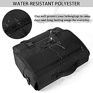 Messenger Bag for Men 15.6 Inch Waterproof Laptop Briefcase Large Satchel Shoulder Bag Work Office College Computer Laptop Bag Lightweight Crossbody Handbag Cable Organize Bag Set 2pcs, Black