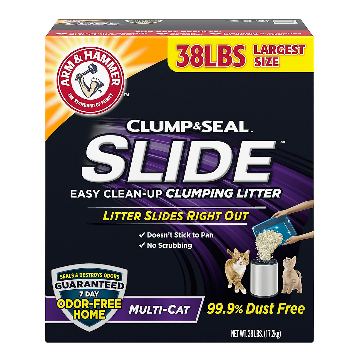 Arm & Hammer Slide Cat Litter - Clumping Multi-Cat, 38 lbs.