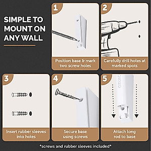 Ozueccr Hat Storage for Baseball caps - Sturdy Space Saving Hat Holder on Wall Display for Hats, Bags, Clothes, Towels - Easy to Install Screw-in Wall Hat Rack Storage Organizer Hanger