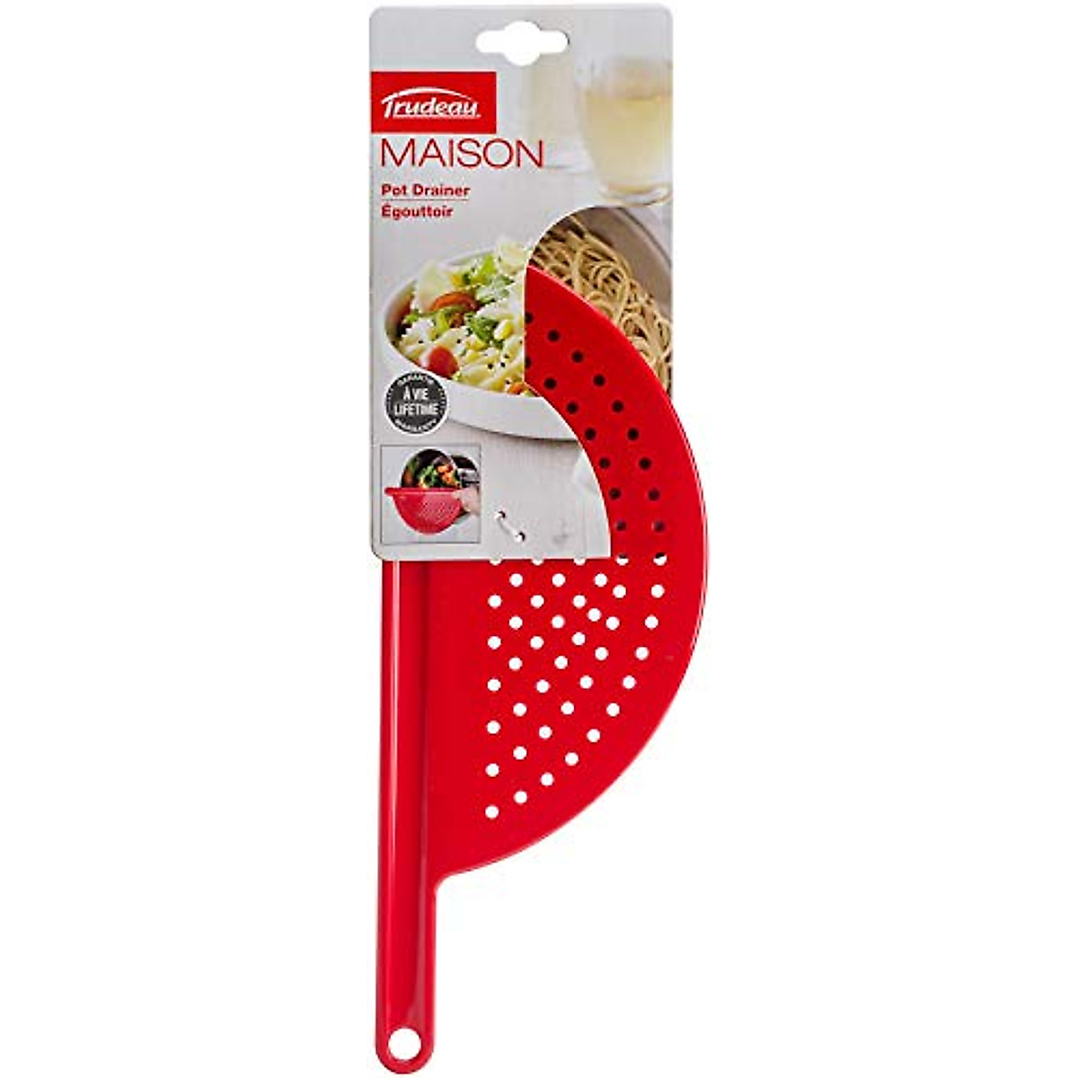 Trudeau Maison Pot Drainer 12", Red