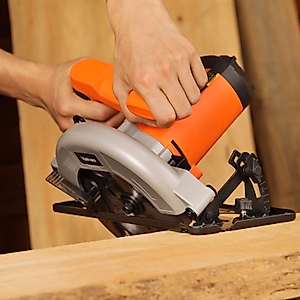 Yunirvana 11 Amp Corded Circular Saw with Circular Saw Blade, 6000RPM, Adjustable Cutting Depth, 7-1/4 Inch Blade, Ideal for Wood and Plastic Cuts, Professional Carpentry Tool for Precision Cutting