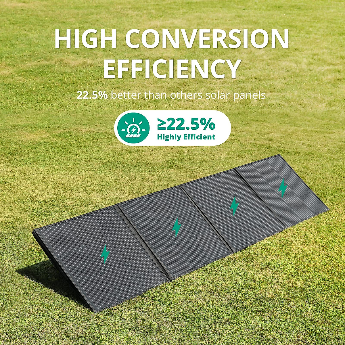 Zendure 200W Foldable Portable Panel with Kickstand, Durable Lightweight Panel Waterproof IP54 Portable Solar Panel Compatible with Zendure/Other Power Stations (with MC4 to XT60 Cable)