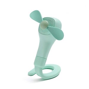 CYOIDAI Woman Man Boy Girl Mini Handheld Stroller Fan,500mAh Personal Portable Baby Car Seat Fan with Flexible Tripod Fix Clip on Stroller,USB or Battery Powered Rechargeable Desk Fan (Green)