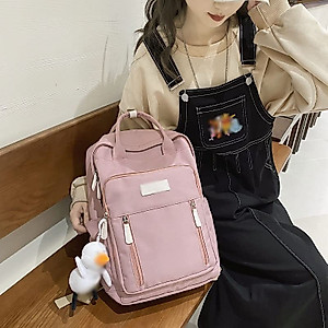 DINGZZ Fashion Zipper Women Backpack Multiple Pockets Waterproof Nylon Travel Bag School Backpack for Teenage Girl (Color : D, Size : 28 * 12 * 37CM)