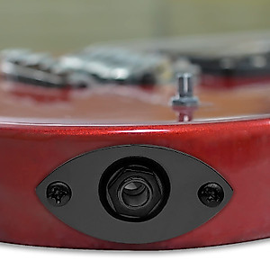 MAXCHEER 1/4" Oval Guitar Jack 6.35mm Output Input Plug Socket for Mono Electric Guitar (Black)