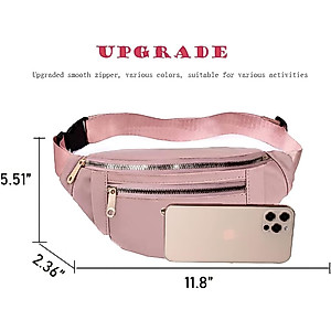 Fanny Pack Waist Pack for Women, Waterproof Waist Bag with Adjustable Strap for Travel Sports Running