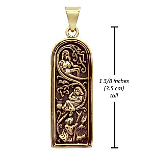 Dryad Design Maiden Mother Crone Jewelry - Bronze Wiccan Pendant Sacred Feminine Goddess Jewelry