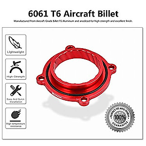 NICECNC Red Throttle Body Spacer Compatible with Dodge Charger Challenger Durango Grand Caravan Journey 3.6L V6 2011-2015,See Fitments